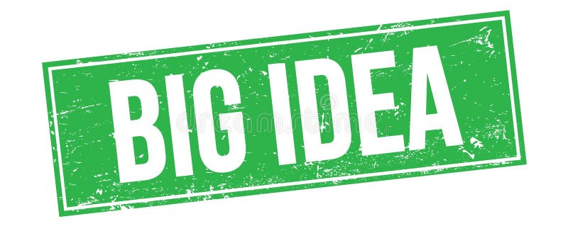 BIG IDEA Text on Green Grungy Rectangle Stamp Stock Illustration ...