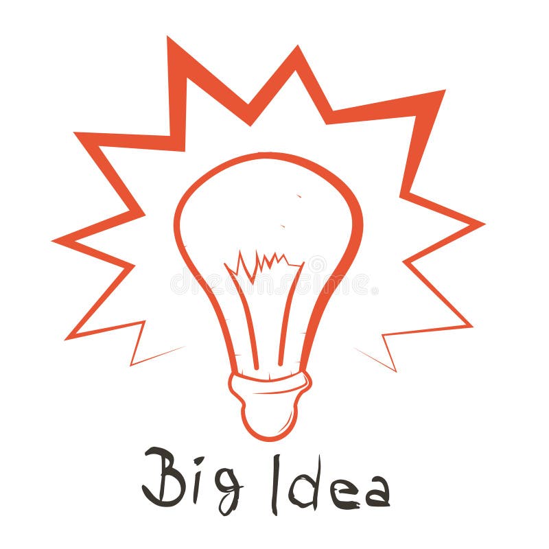 Big Idea Vector Illustration with Bulb Stock Vector - Illustration of ...