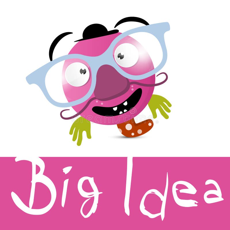 Big Idea Vector Illustration with Funky Avatar Stock Vector ...
