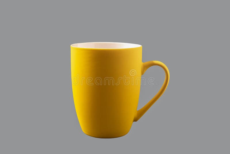 Big Illuminating Color Mug on Ultimate Gray Background, Front View ...