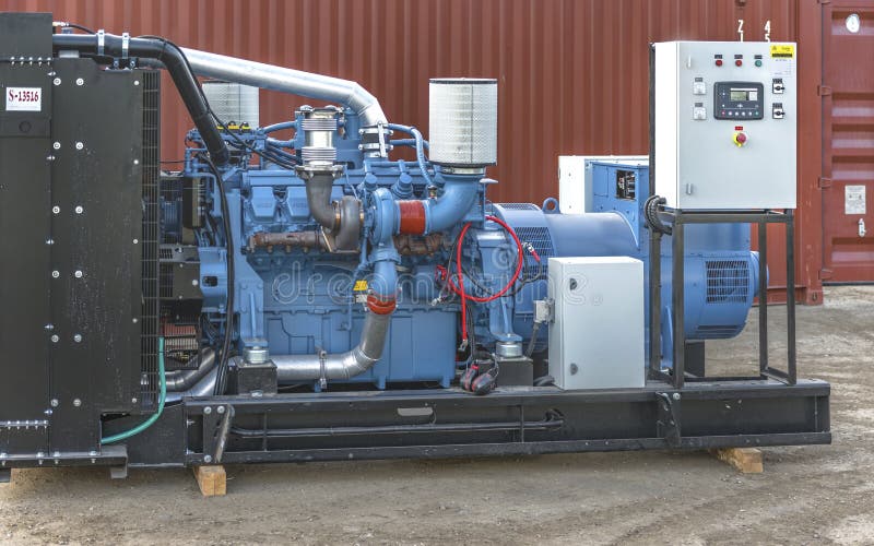 Big industrial generator editorial stock image. Image of technical ...