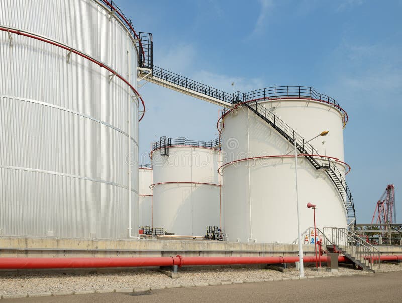 Oil refinery tanks stock photo. Image of oils, petrol - 22812964