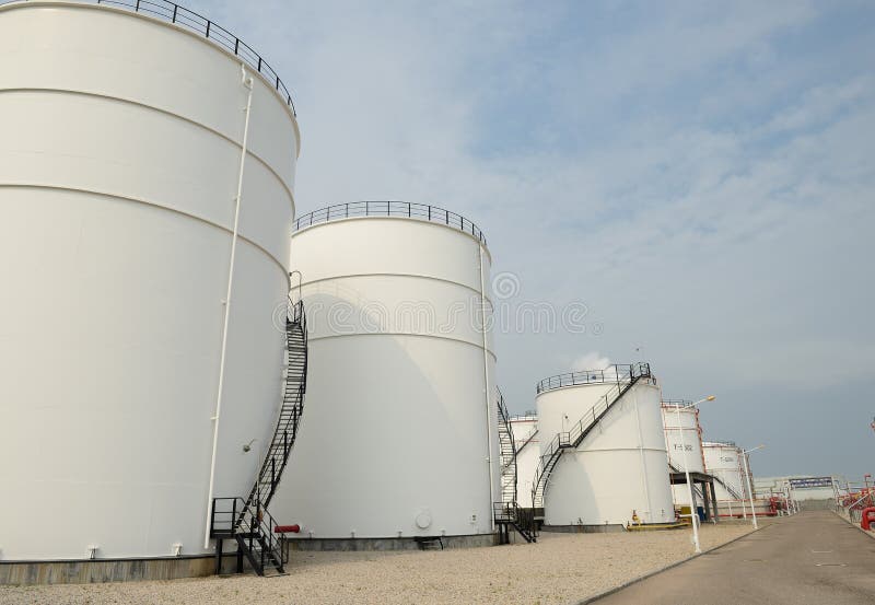 Big Industrial oil tanks stock photo. Image of huge, farm - 30805736