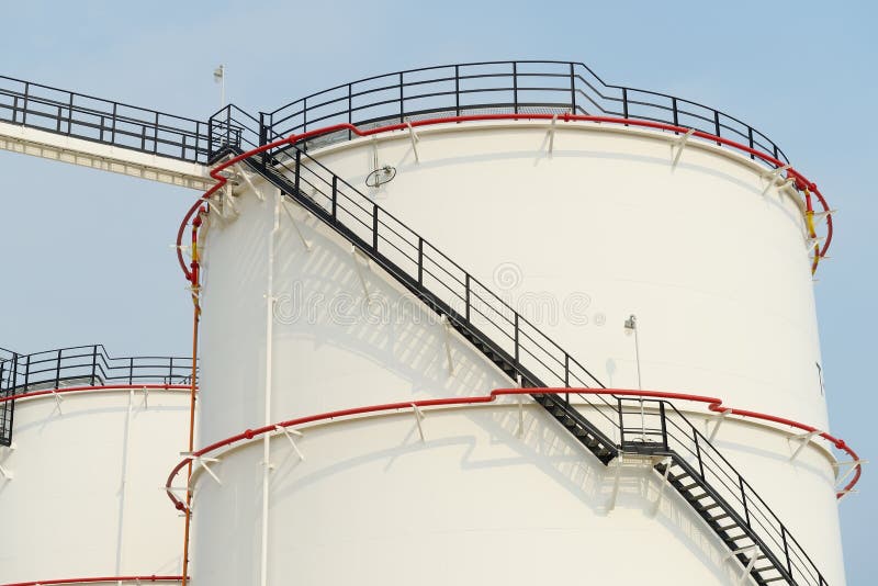 Big Industrial Oil Tanks in Refinery Stock Photo - Image of economy ...