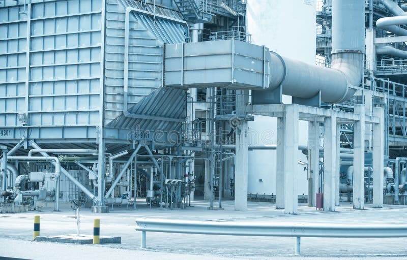 Big Industrial Oil Tanks in Refinery Stock Photo - Image of large ...