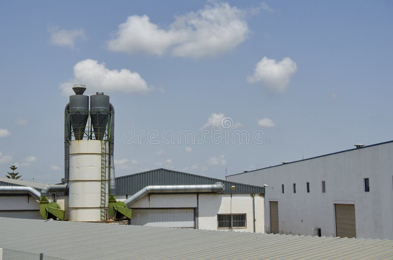 Big Industrial Warehouse Building Stock Image - Image of building ...