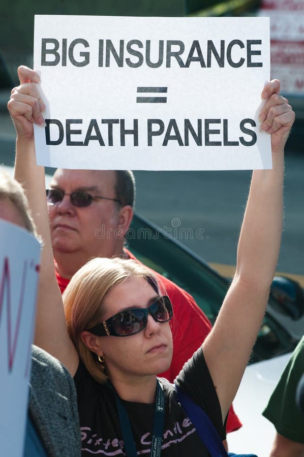 Big Insurance = Death Panels Editorial Photography - Image of march ...