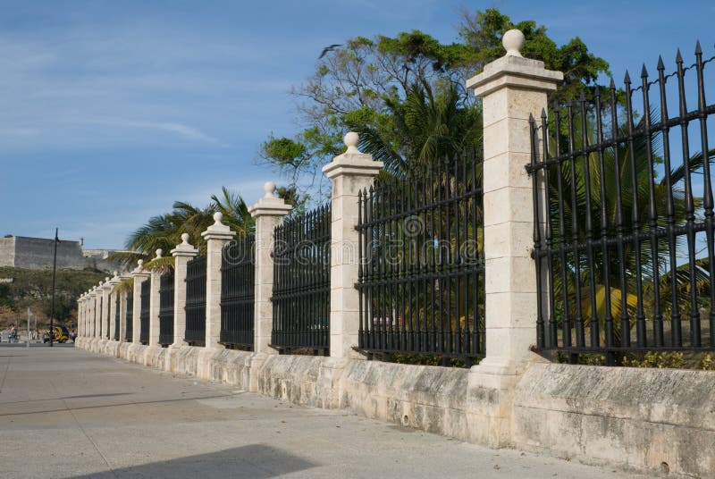 Big Iron Fence Surrounding the Castle of the Force Stock Photo - Image ...