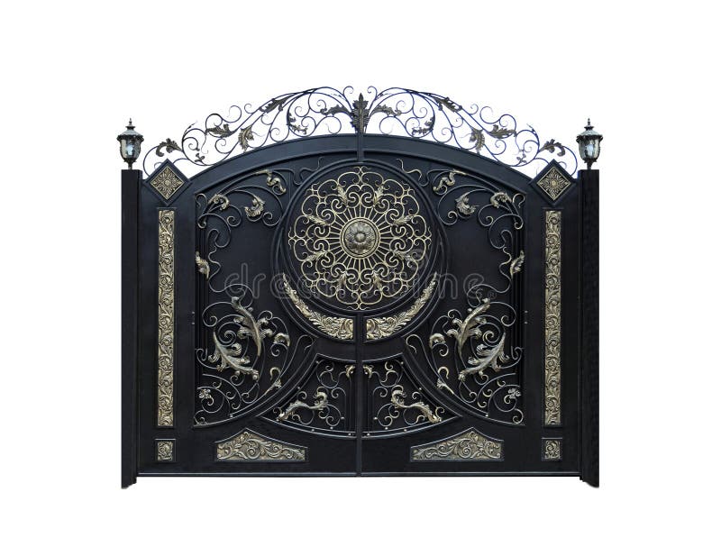 Big iron gate stock image. Image of background, black - 169202487