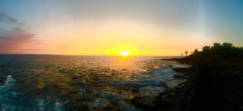 Big Island Sunset stock photo. Image of sunset, island - 125463040