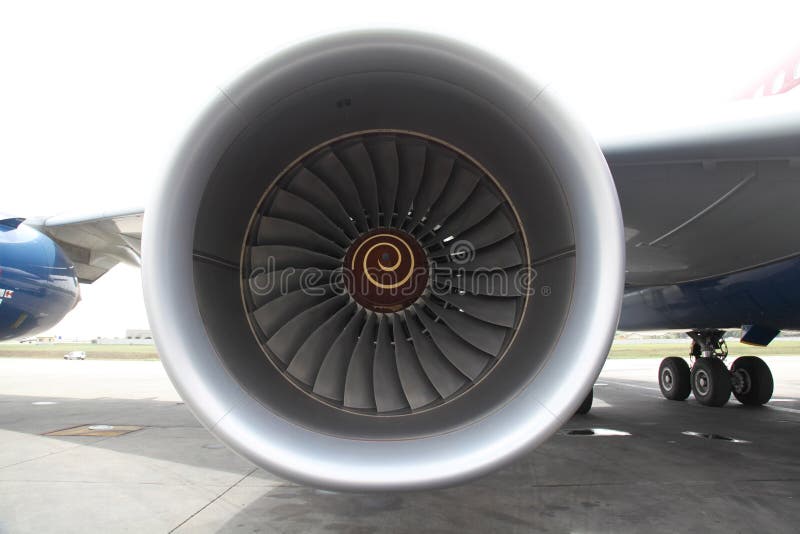 Big jet engine stock image. Image of turbine, jumbo, turbojet - 13669657