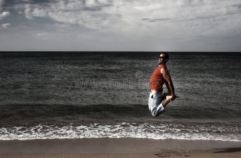 Big jump stock photo. Image of outdoor, adult, orange - 1331138