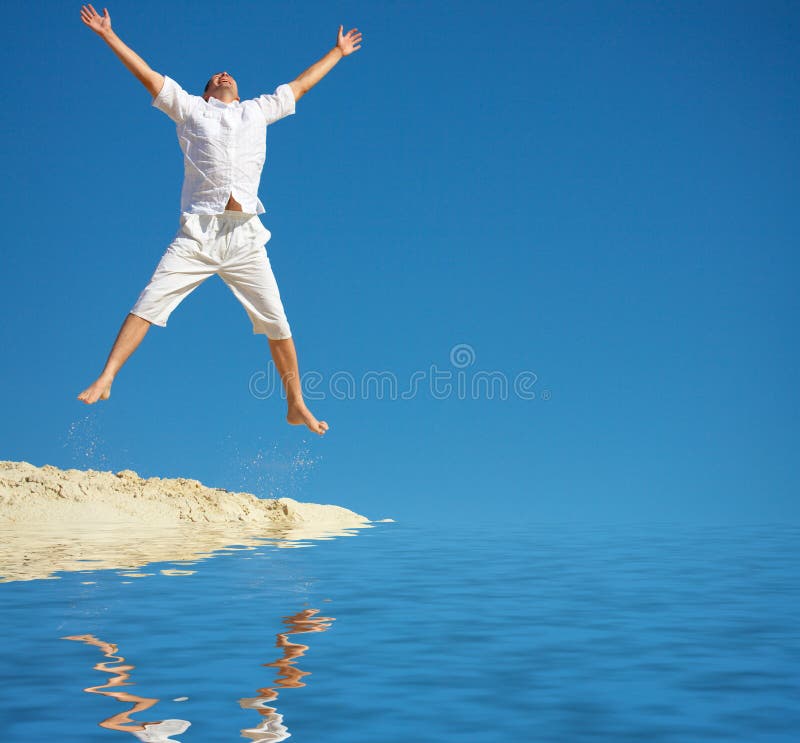 Sunset jump stock photo. Image of freedom, jump, healthy - 943632