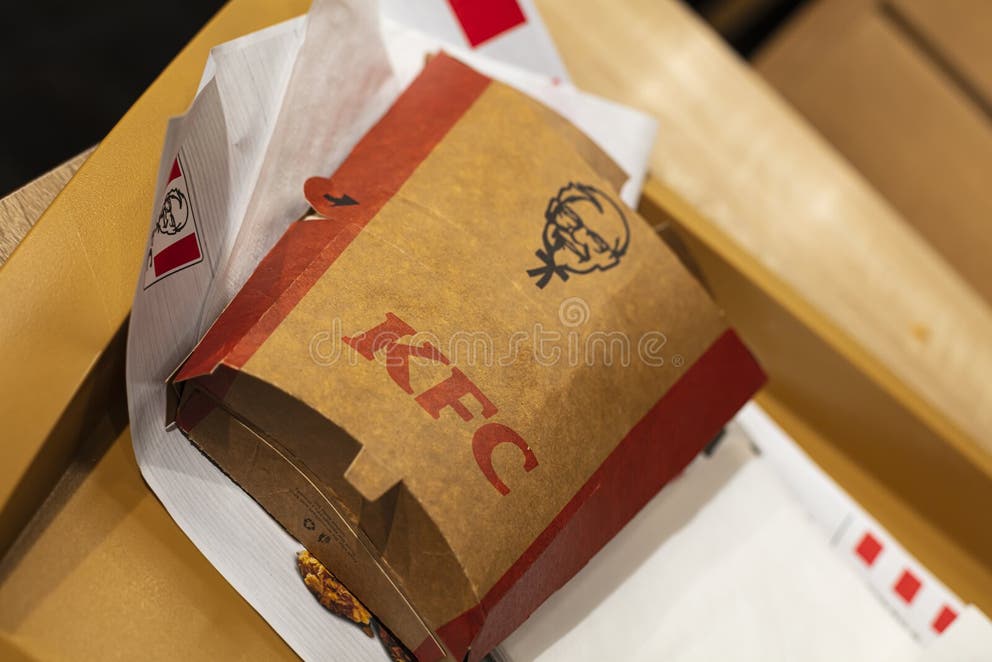 Big KFC Wrap on a KFC Tray in Paper Wrap Editorial Stock Image - Image ...