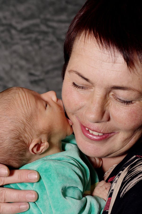 Big kiss Granny stock photo. Image of people, together - 11485674