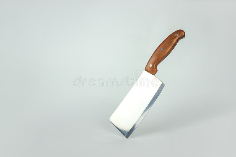 Big Kitchen Knife Balanced on Its End. Creative Layout Stock Photo ...