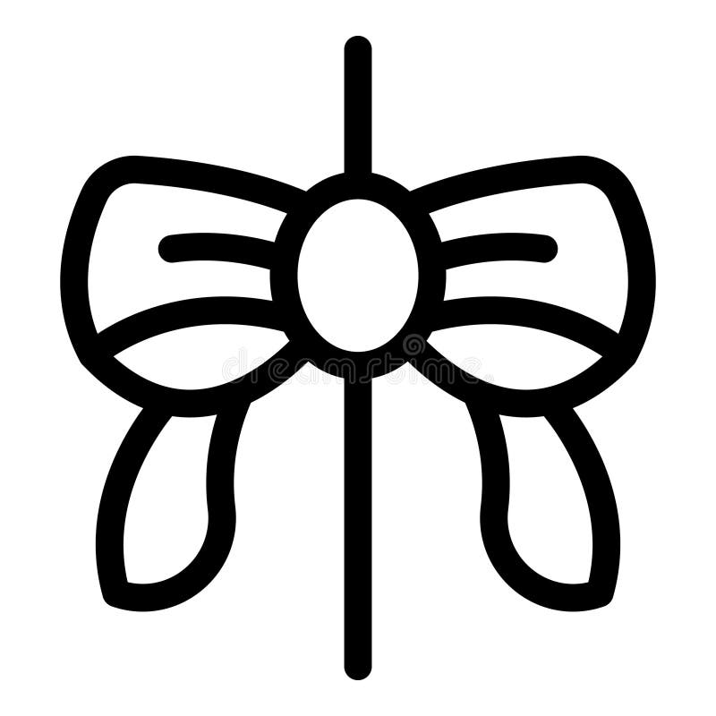 Big Knotted Bow Hanging on a String Icon Stock Vector - Illustration of ...