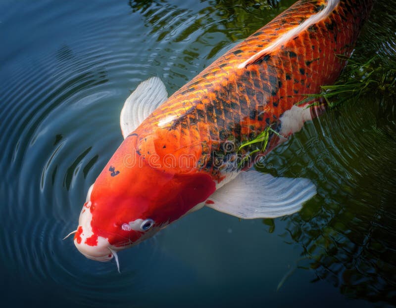 Big koi carp in the pond stock image. Image of colours - 357864185