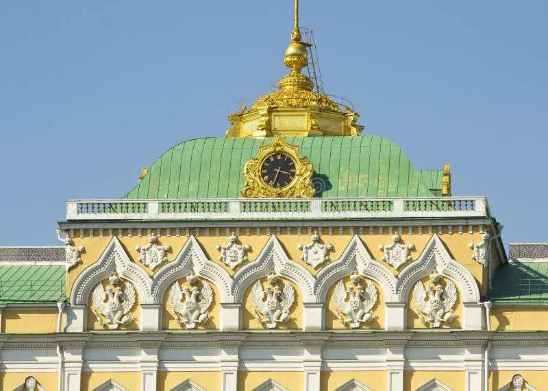 Big Kremlin palace, Moscow stock photo. Image of detail - 58905396