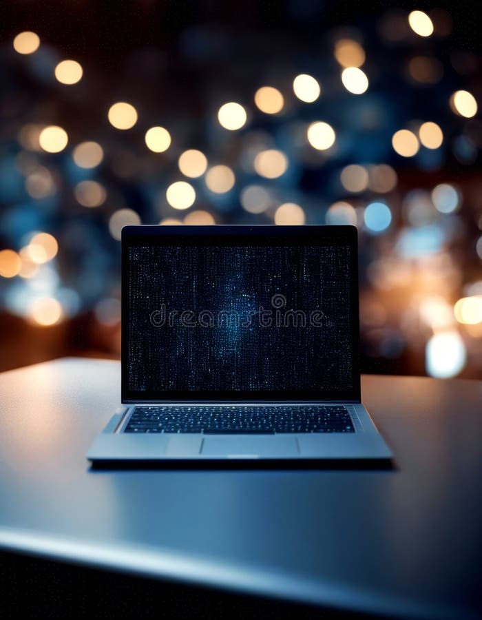 Big Laptop Data Background Computer Illustration Connection Earth ...