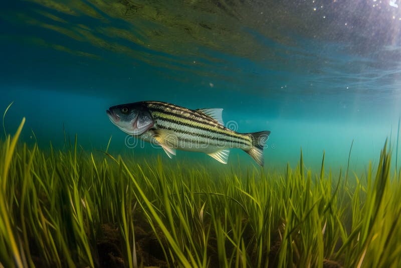 Big Largemouth Bass Fish. Neural Network AI Generated Stock Image ...