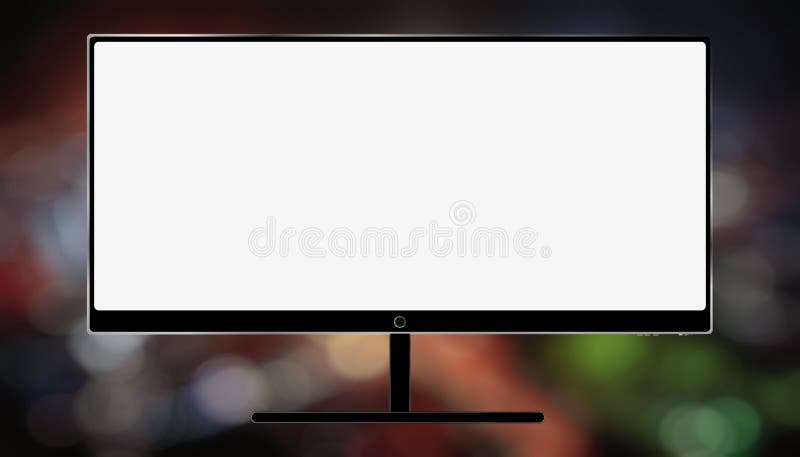 Big LcD TV Background Bokeh Night Stock Illustration - Illustration of ...