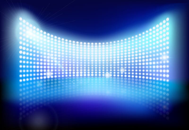 Big Led Screen. Vector Illustration. Stock Vector - Illustration of ...