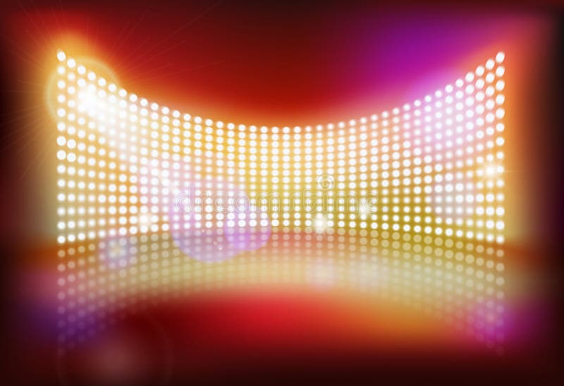 Big Led Screen. Vector Illustration. Stock Vector - Illustration of ...