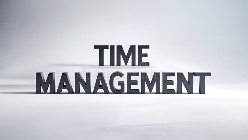 Big Letters Spell Out Time Management. this Concept is Essential for ...