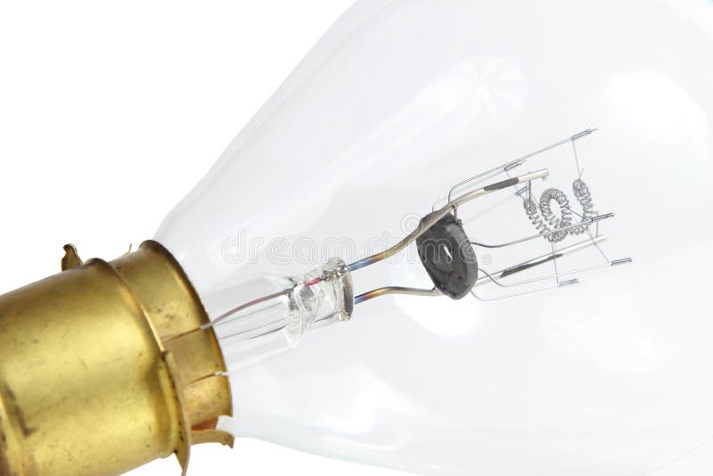 Big Light Bulb on White Background Stock Image - Image of clear, design ...