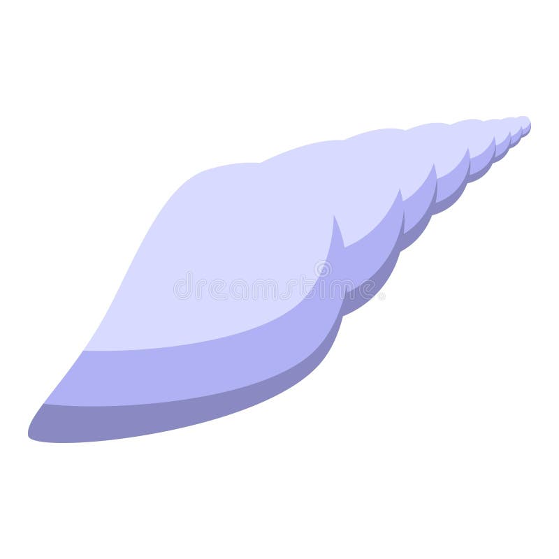 Big Light Purple Whorl Seashell Lying in Perspective View Stock Vector ...
