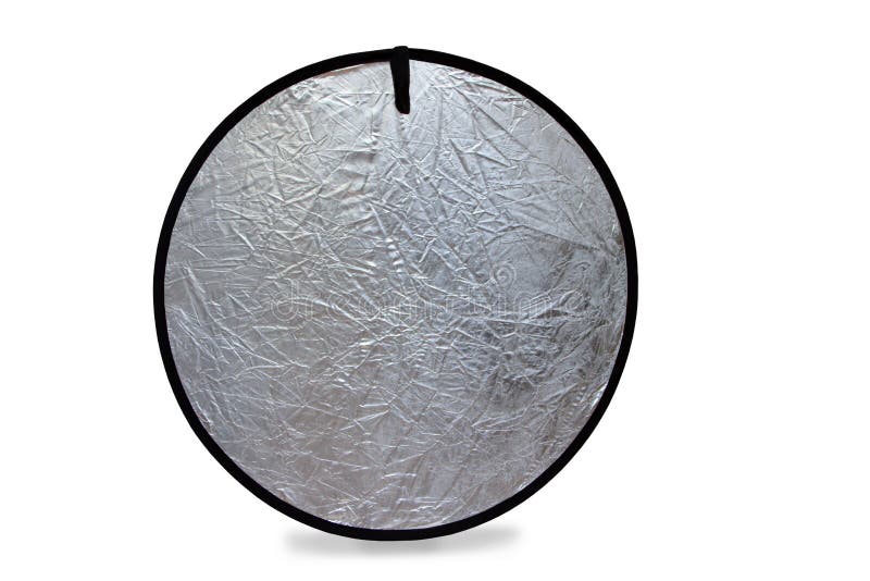 Big Light Reflector in Silver Stock Photo - Image of camera, cutout ...