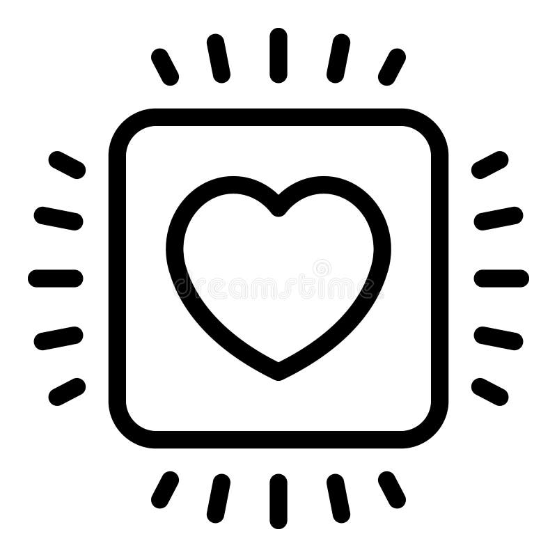 Big Like Content Icon Outline Vector. Media Share Stock Illustration ...