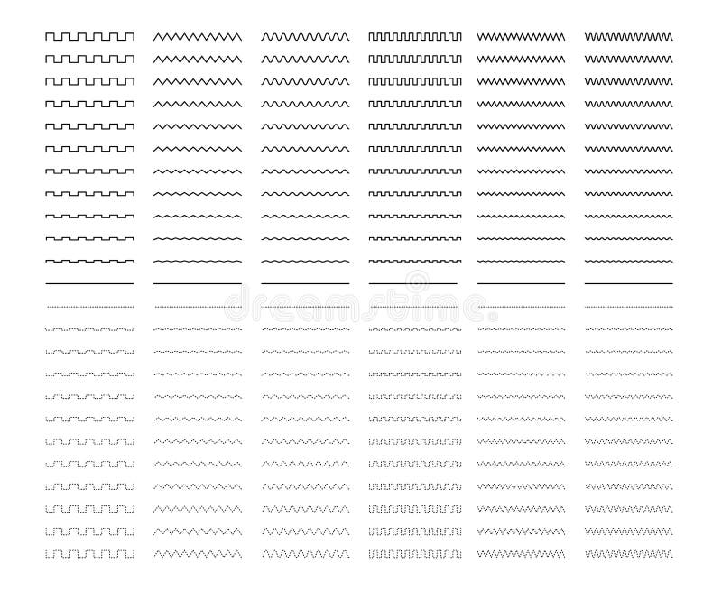 Big Lines Set Isolated on White. Real Markers Stock Vector ...