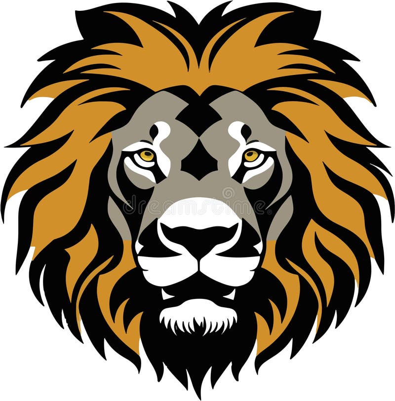 Big Lion Head Vector. Lion Head Vector Stock Vector - Illustration of ...