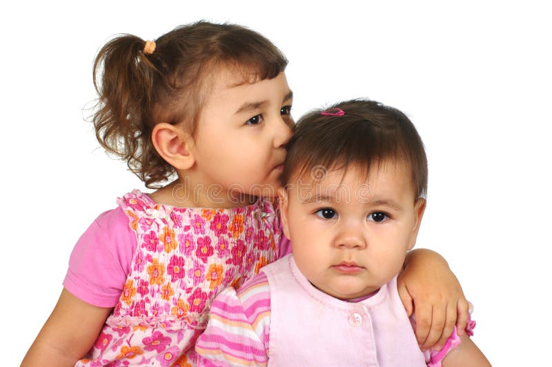 Big and little sisters stock image. Image of hair, mixed - 13277445