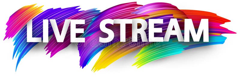 Live Stream Sign Over Brush Strokes Background Stock Vector ...