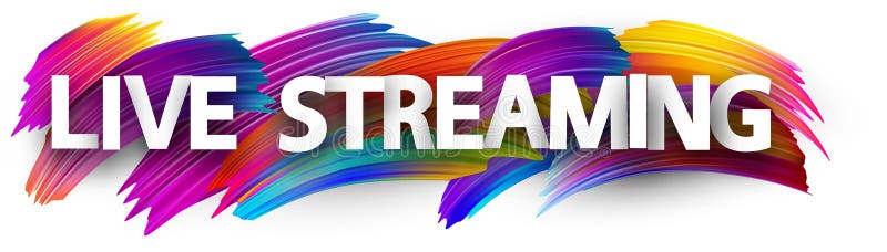 Live Stream Sign Over Brush Strokes Background Stock Vector ...