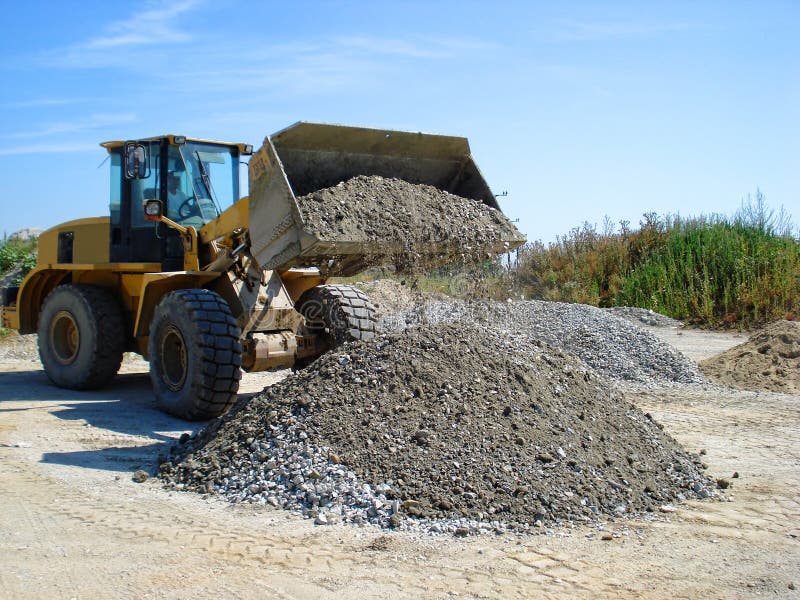 Yellow big loader stock image. Image of earthmover, earth - 111989101