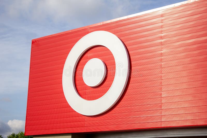 Logo at Target store editorial stock photo. Image of sale - 158163438