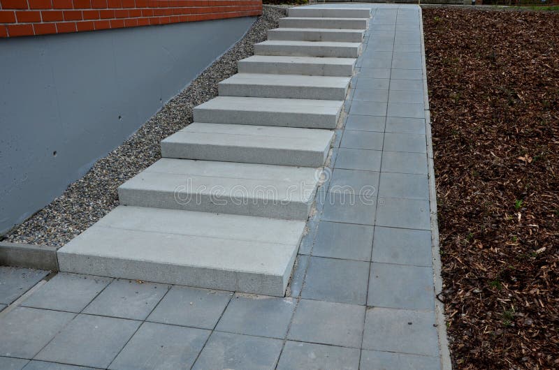 Big Long Step Stairs with Gradual Ramp Right Next To it. the Slope ...