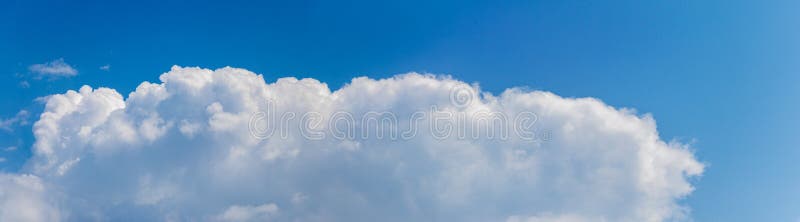 Big Long White Clouds in the Blue Sky Stock Image - Image of atmosphere ...