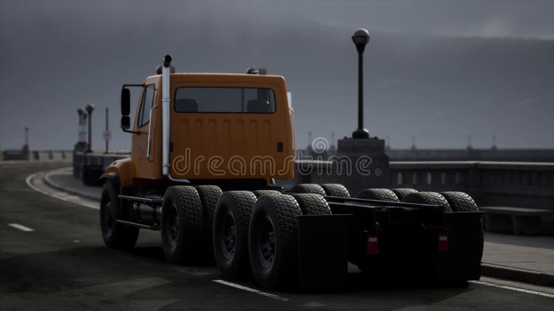 Big Lorry Truck on the Bridge Stock Photo - Image of lorry, america ...