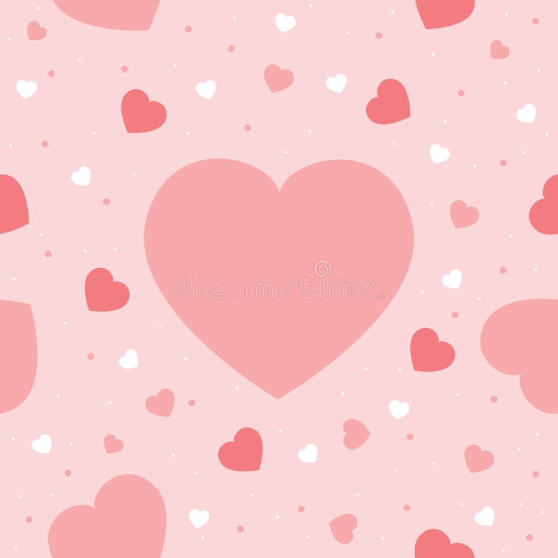 Big Love Pink Colour Pastel Vector Pattern Background Stock Vector ...