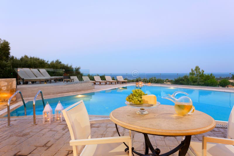 Big luxury pool stock image. Image of pool, wine, water - 49241963