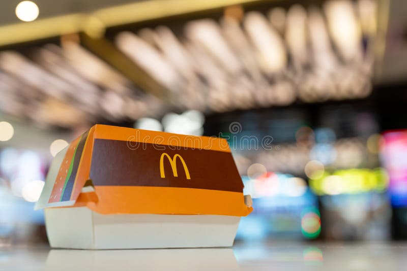 Big Mac Box with McDonald`s Logo on Table. Minsk, Belarus, 2022 ...