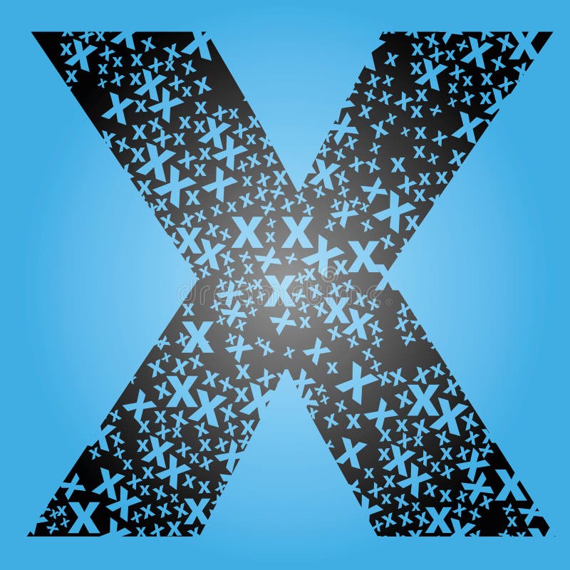 Big X made of many small X stock vector. Illustration of analysis ...