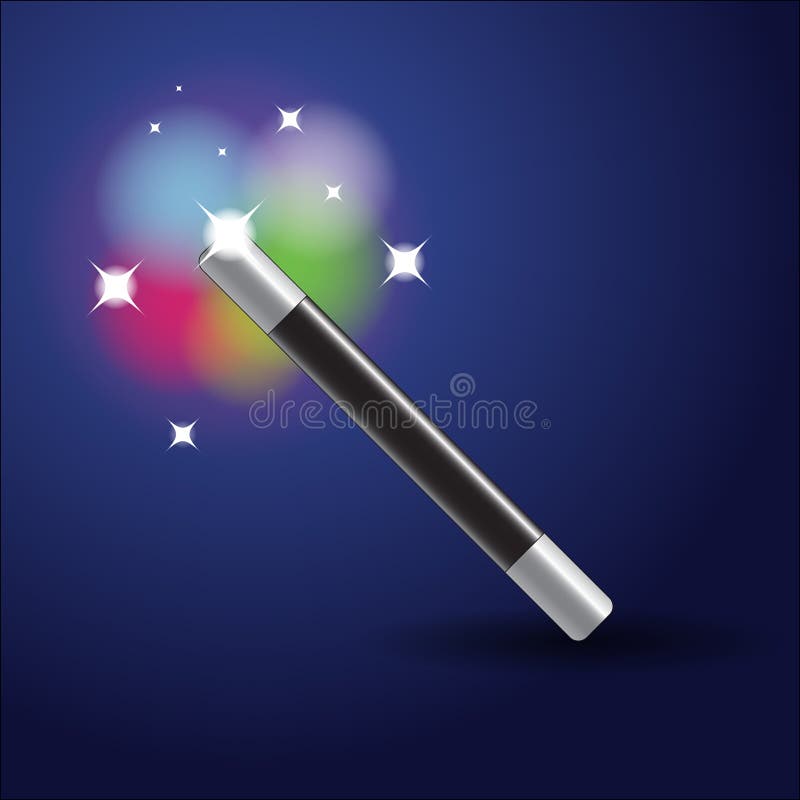 Magic stick stock illustration. Illustration of fiction - 5290686