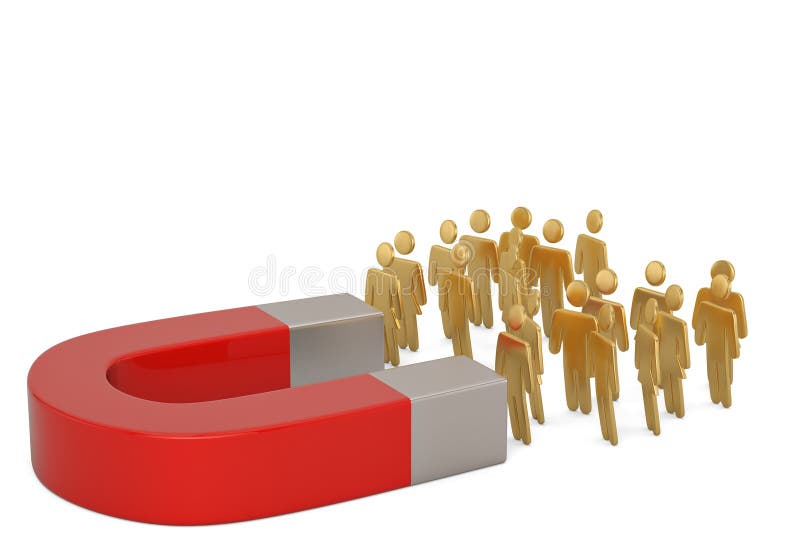 Magnet Pulling People Stock Illustrations – 168 Magnet Pulling People ...