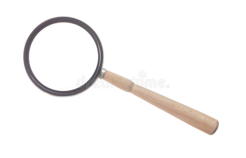 Big Magnifying Glass Isolated on White Stock Photo - Image of glass ...